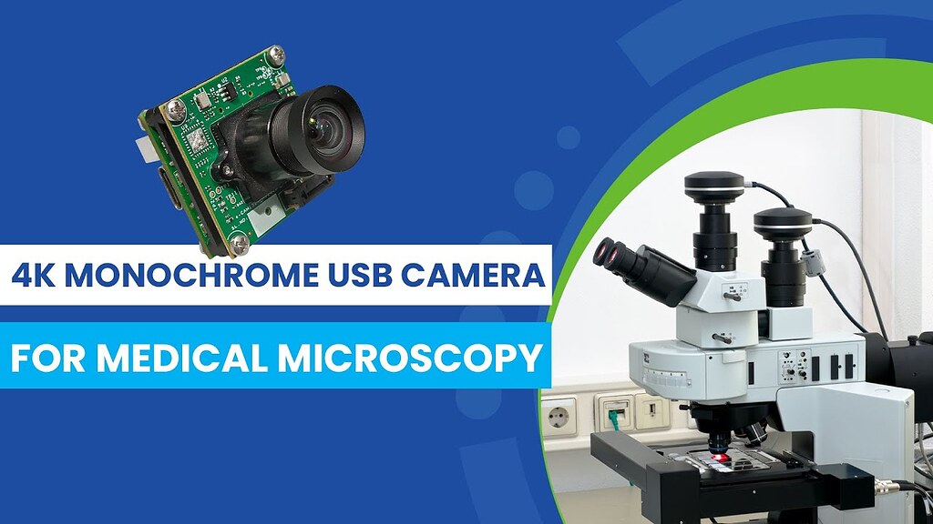 4K Monochrome USB camera for medical microscopy imaging applications ...